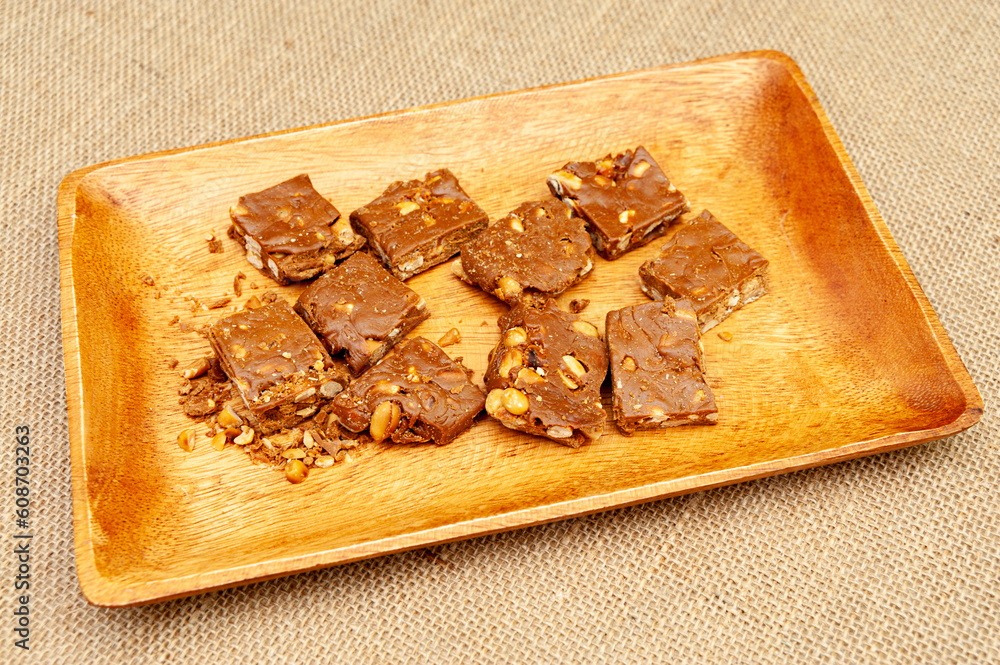 Typical Brazilian candy - "Pé de Moleque" (literally "brat's foot" in ...