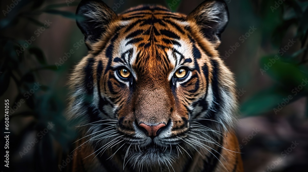 High definition photos of ferocious animals, tigers，AI Generated Stock ...