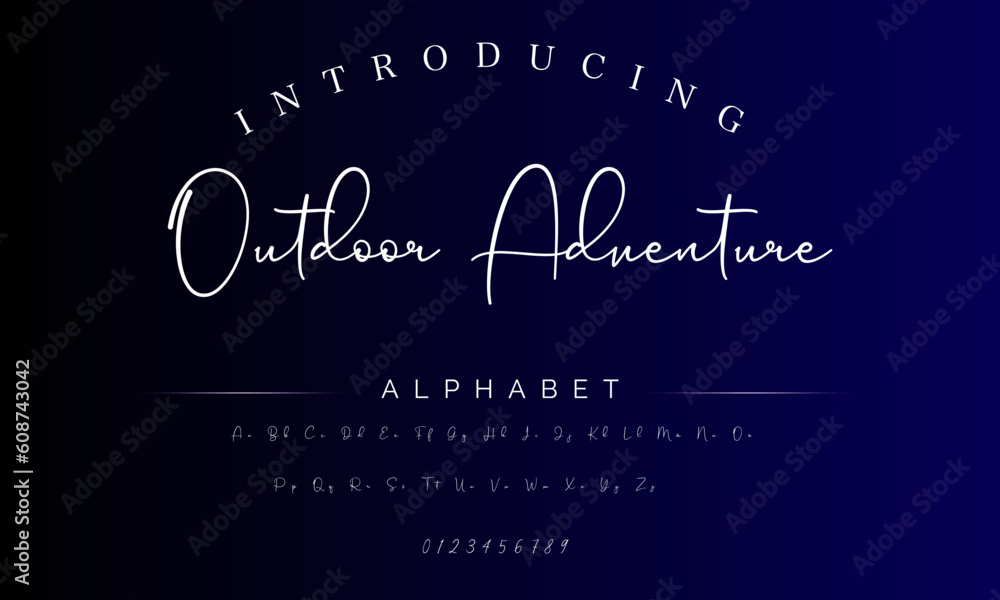 Best Alphabet Outdoor Adventure Amazing Script Signature Logotype Font ...