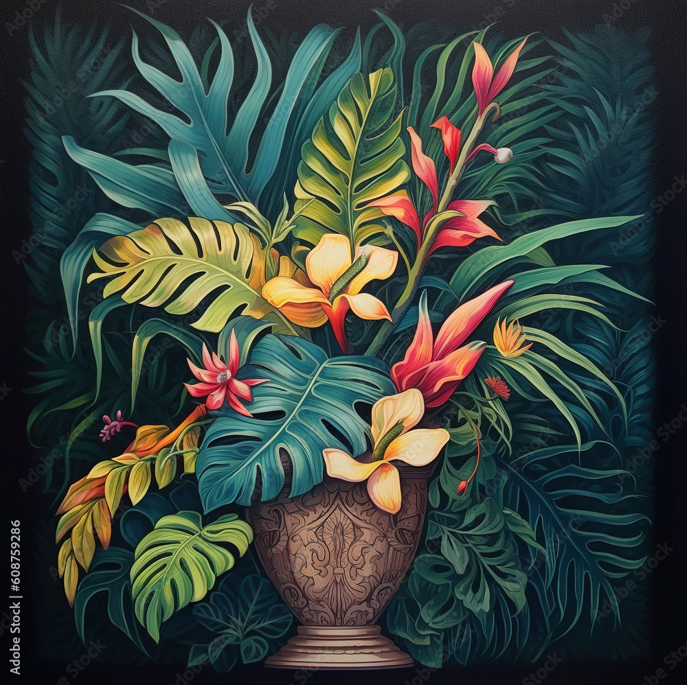 Bouquet of flowers inside an anvil - Created with Generative AI ...