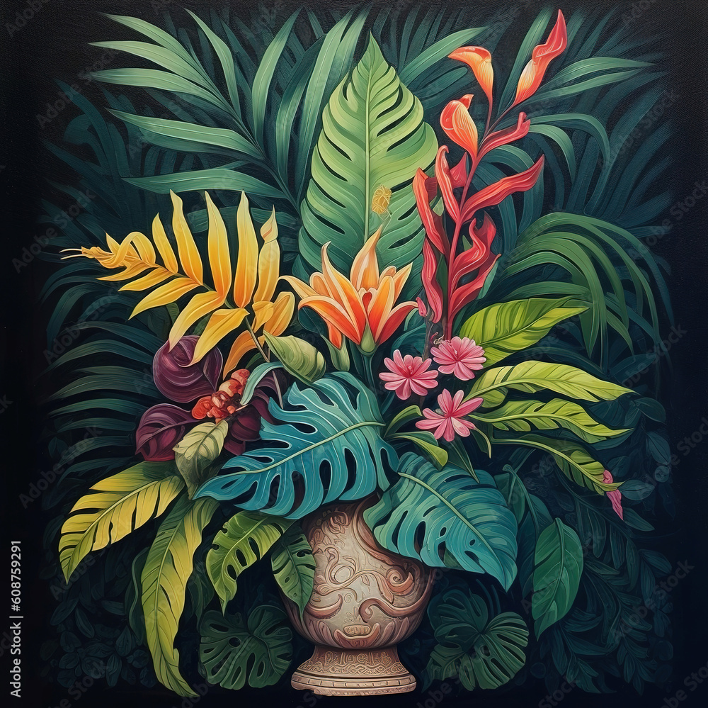 Bouquet of flowers inside an anvil - Created with Generative AI ...