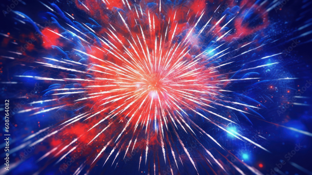 AI generated american flag colors form smoke explosion of cloudy ...