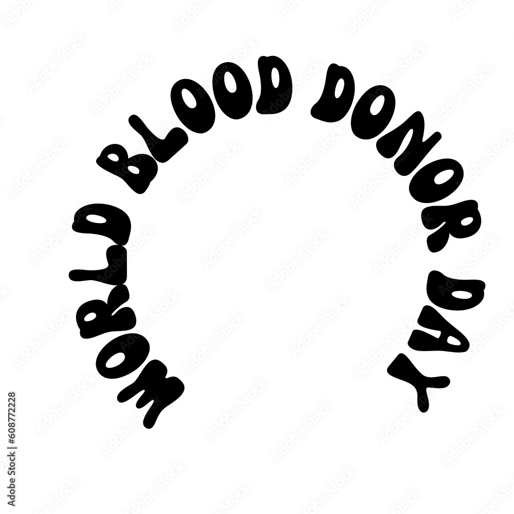 world blood donor day text calligraphy, Blood donor lettering ...