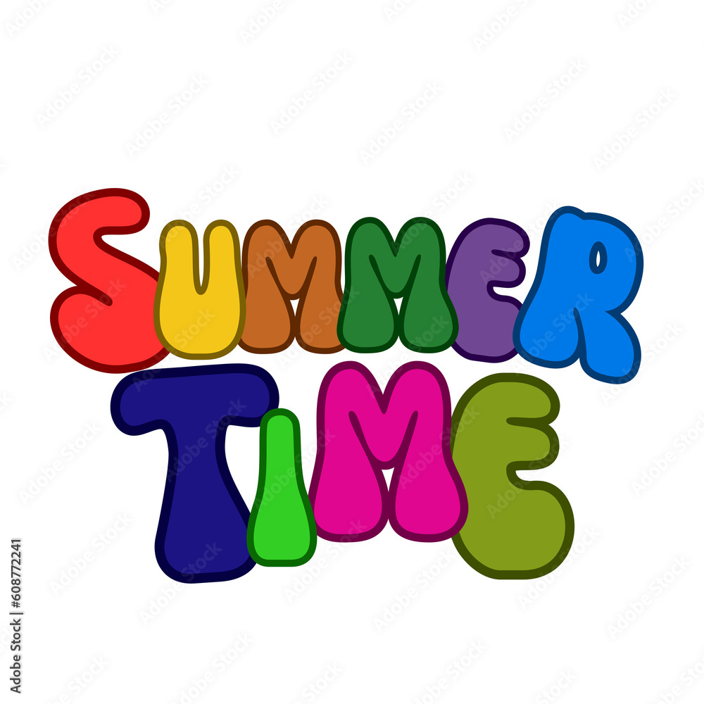 Summer time text, Summer calligraphy, Summer time lettering inscription ...