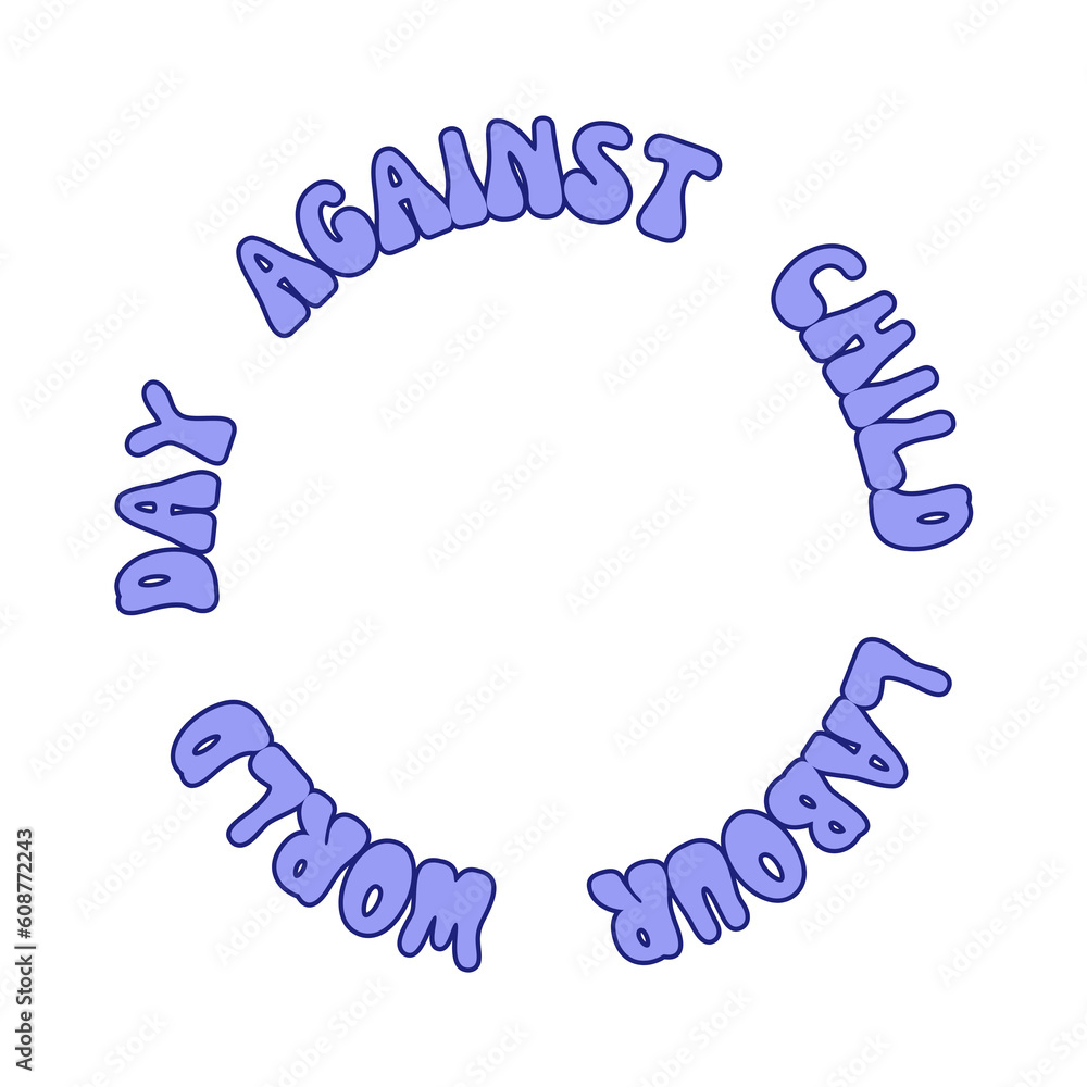 world against child labour text, world against child labour calligraphy ...