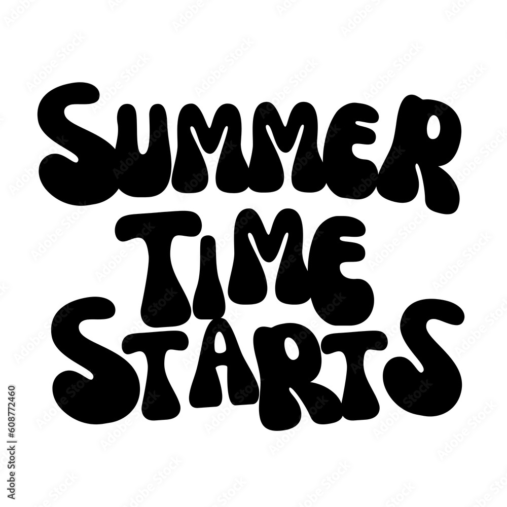 Summer time starts text, Summer calligraphy, Summer time starts ...