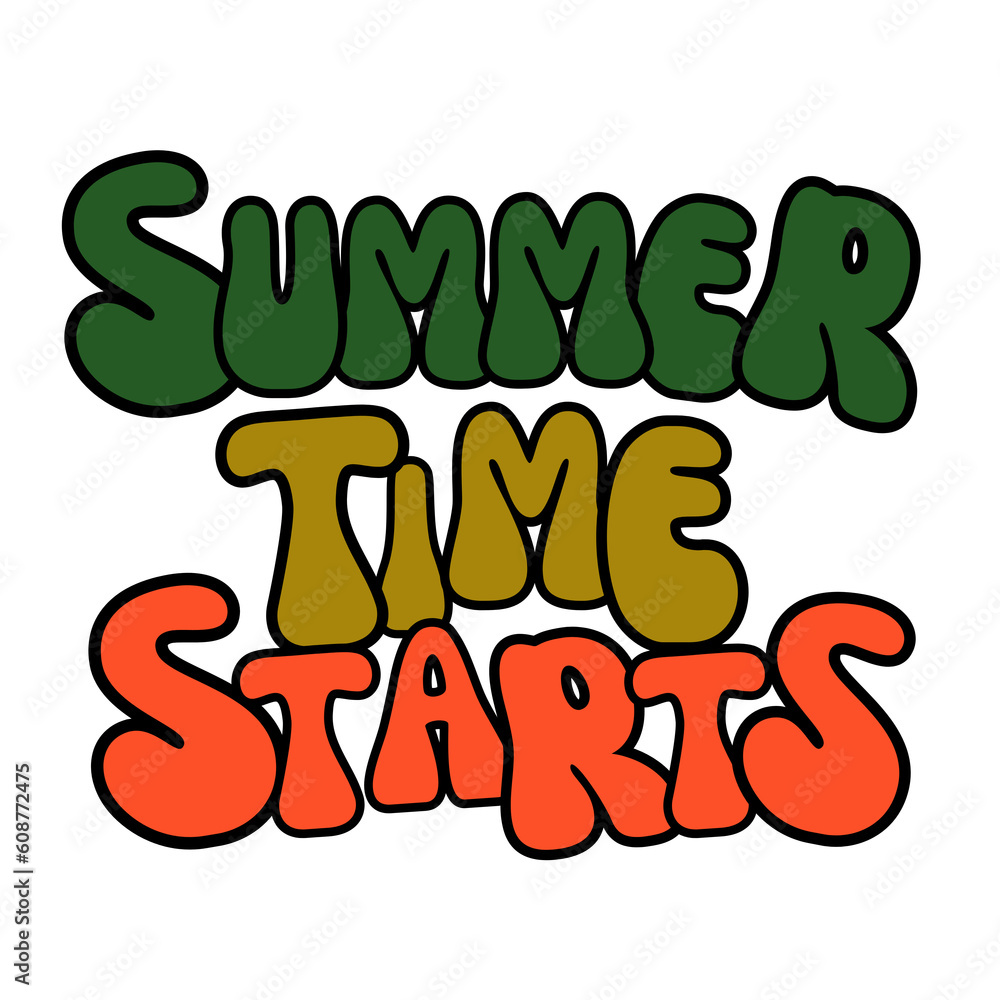 Summer time starts text, Summer calligraphy, Summer time starts ...