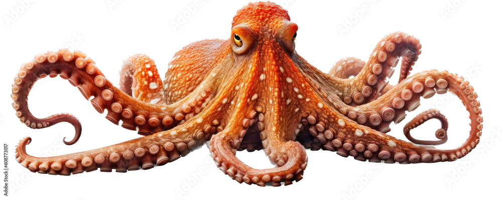 a beautiful CARIBBEAN REEF OCTOPUS, Wildlife-themed, cutout, isolated ...