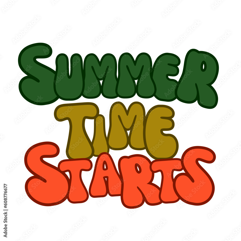 Summer time starts text, Summer calligraphy, Summer time starts ...