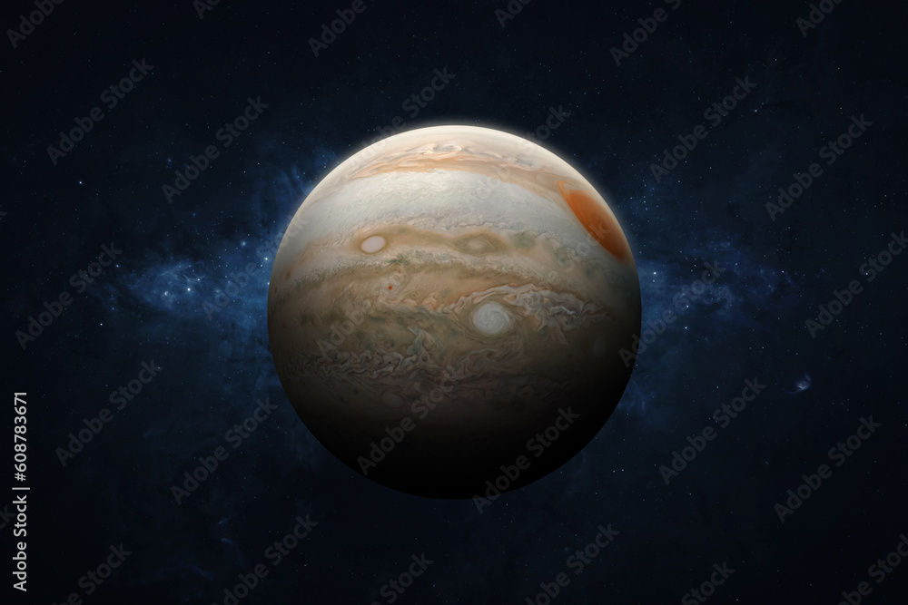 Jupiter galaxy and nebula. View of Jupiter - planet gas-giant of the ...