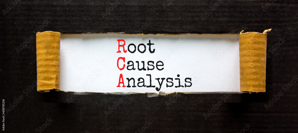 RCA root cause analysis symbol. Concept words RCA root cause analysis ...