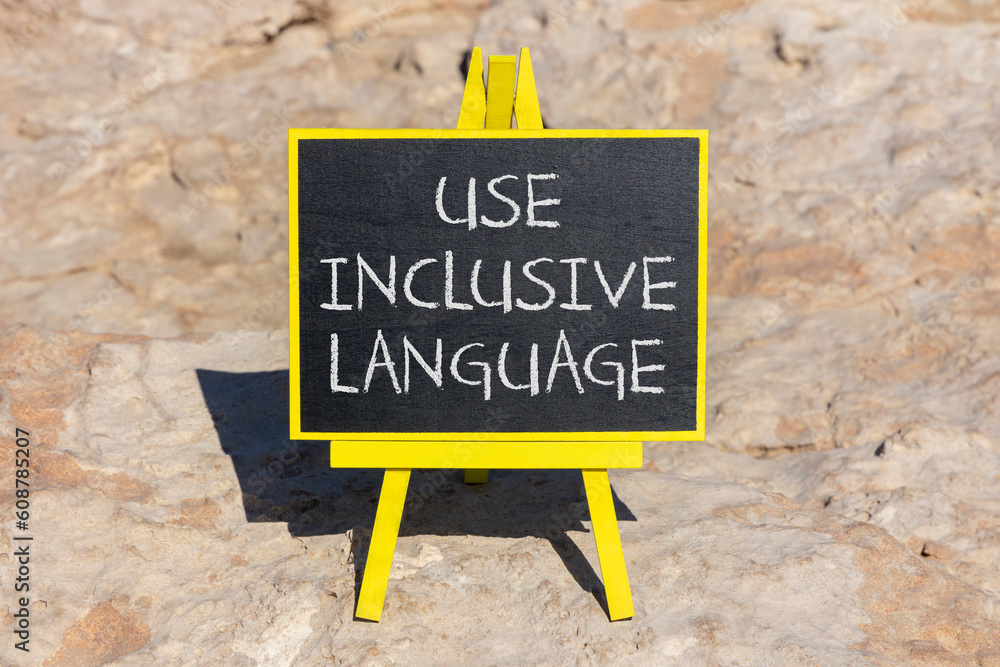 Use inclusive language symbol. Concept words Use inclusive language on ...