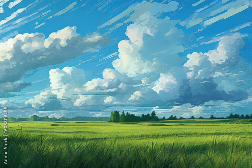 Plain Landscape Drawing