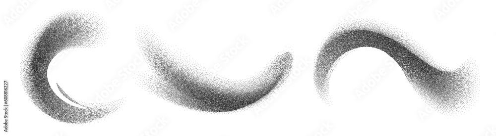 Charcoal splashes, black dotwork grain texture, abstract stipple sand ...