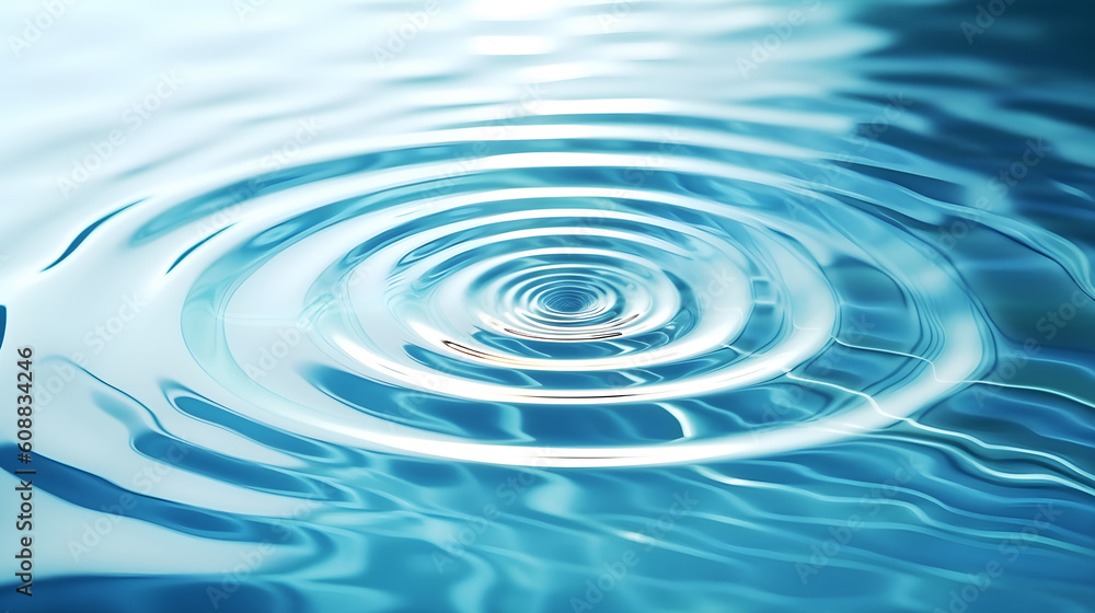 Water ripple with circle waves isolated on transparent Wavy water ...