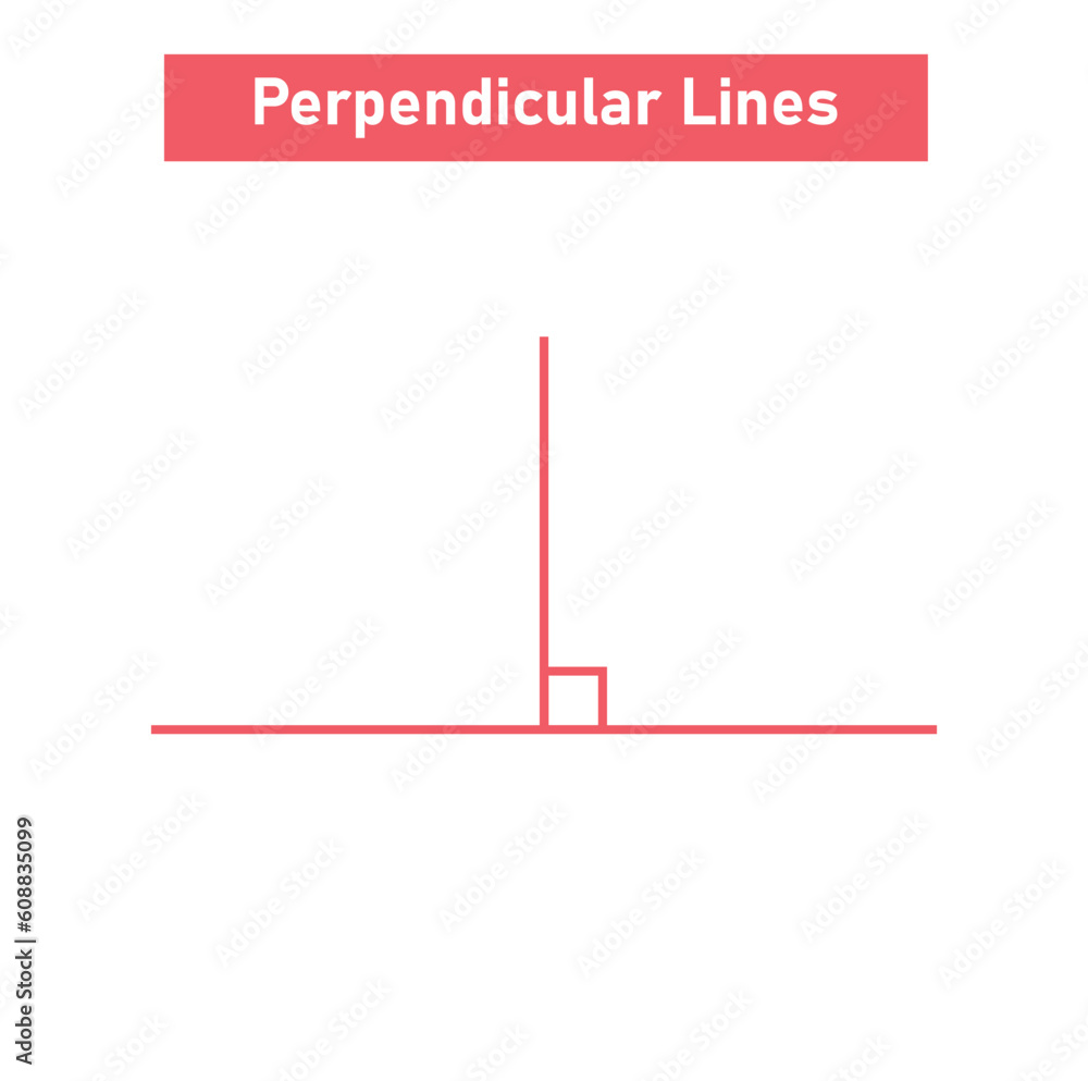 Perpendicular lines in elementary geometry in mathematics. Mathematics ...