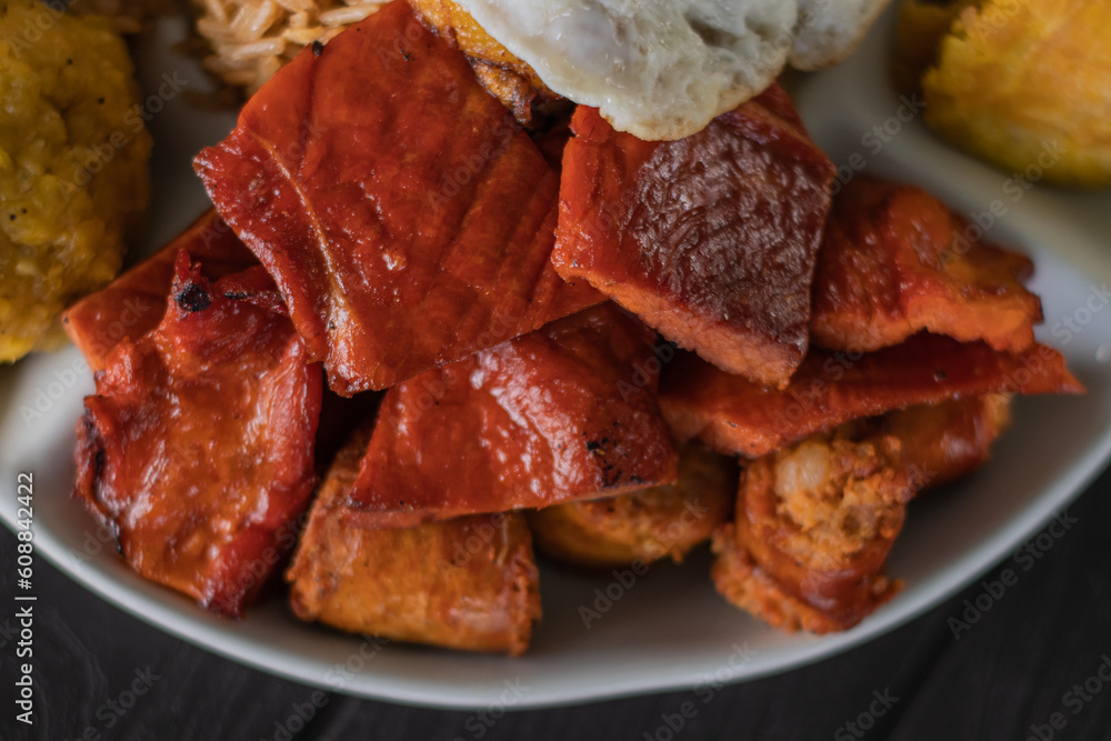 Typical foods of the Peruvian Amazon, the tacacho made with plantains ...