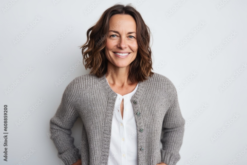 Medium shot portrait photography of a pleased woman in her 40s that is ...