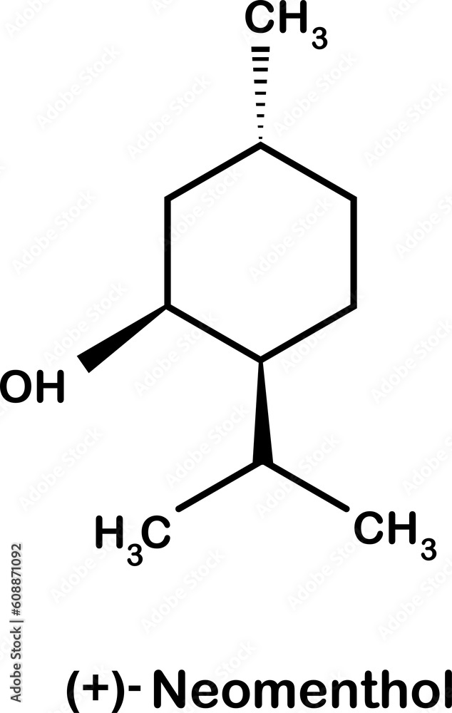 Formula of chemical structure of Menthol .Vector EPS 10. ilustración de ...