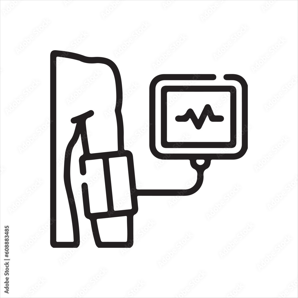 Blood Donor line icon. Blood Transfusion Silhouette Icon. Intravenous ...