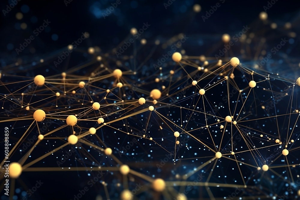 Machine learning and AI algorithms visualized as interconnected nodes ... Machine learning and AI algorithms visualized as interconnected nodes ...