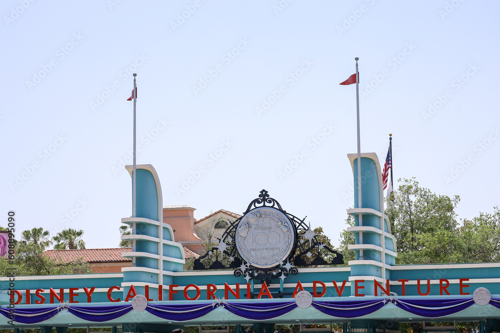 The platinum Disney 100 Years of Wonder medallion on top of the Disney ...