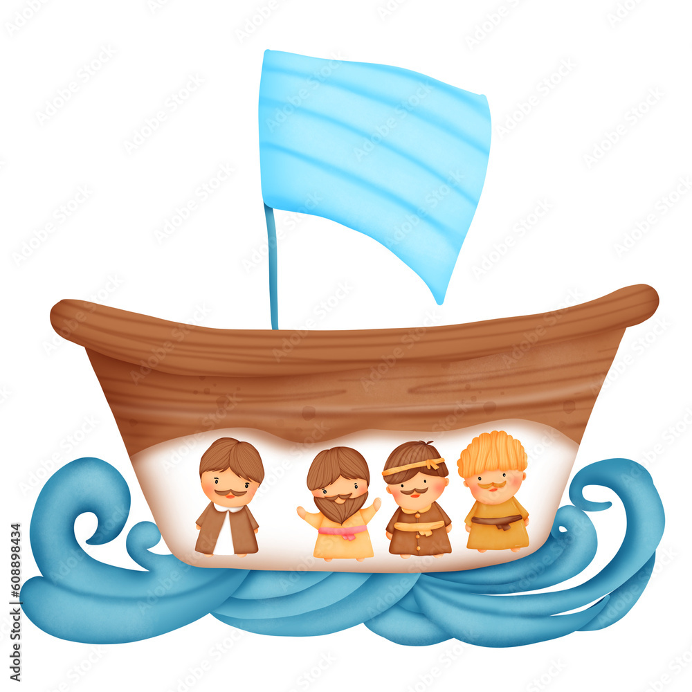 Jonah and the whale from bible story.in the boat with storm and God ...