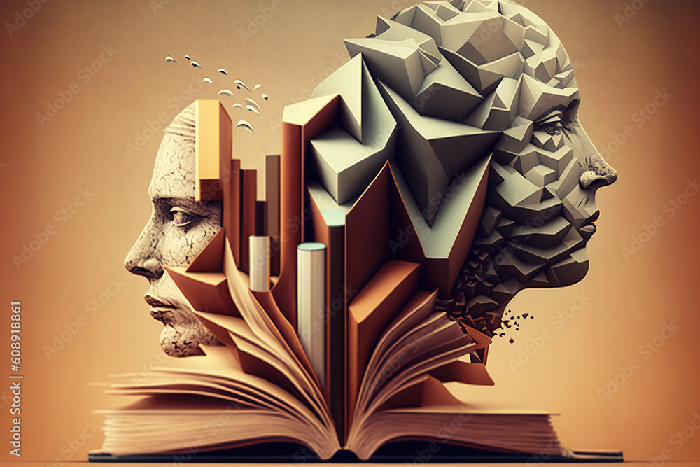 Human desire for knowledge, Head full of knowledge, Educational concept ...