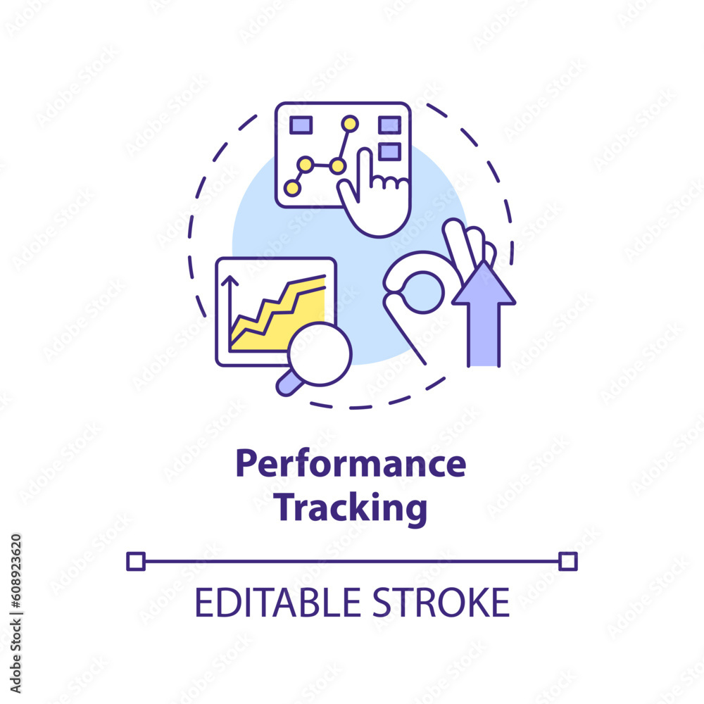 Performance Tracking Concept Icon Measure Success Business Analytics