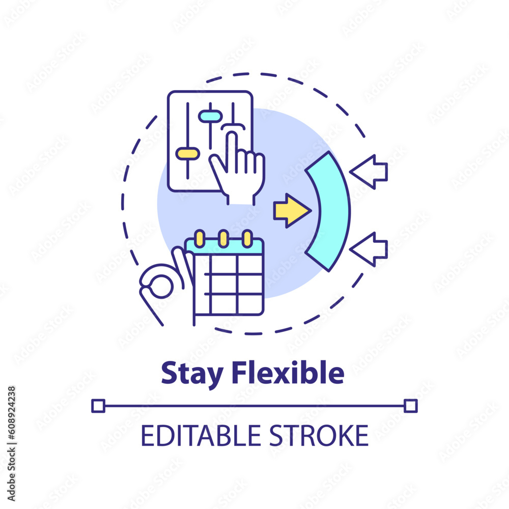 Stay flexible concept icon. Customer centric. New opportunity. Business ...