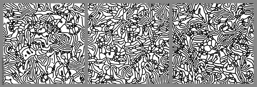 Set of 3 seamlessly tileable Reaction Diffusion Turing patterns ...