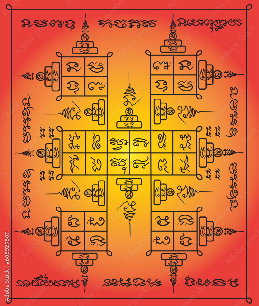 Symbol Talisman,Thai ancient traditional tattoo name in thai language ...