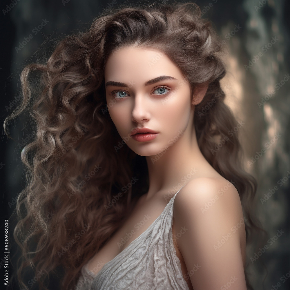 Girl With Wavy Brown Hair