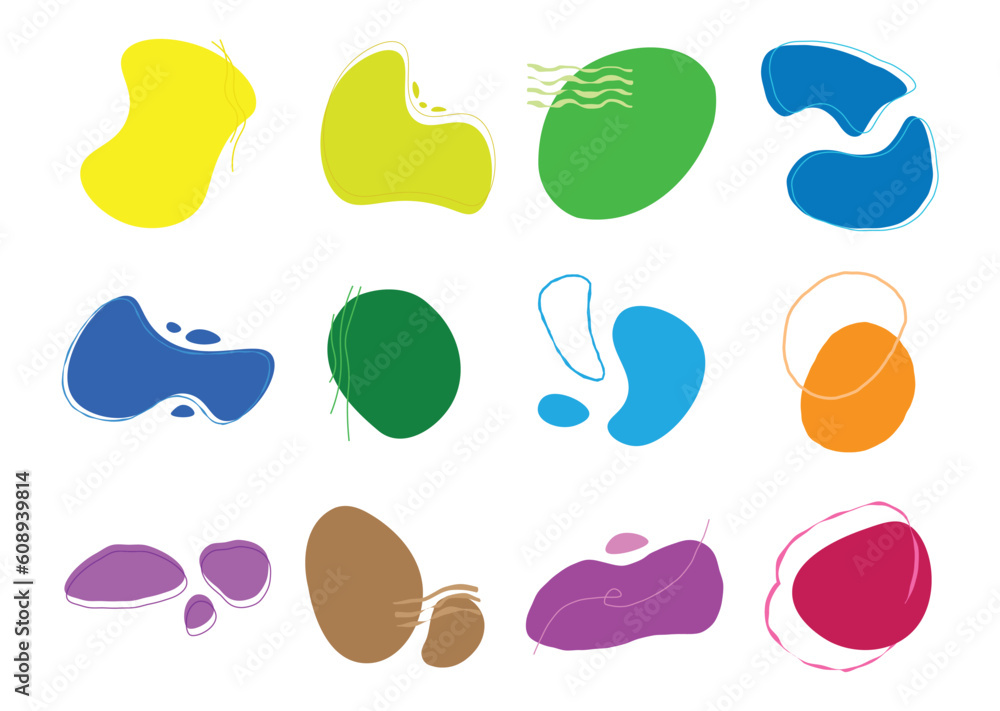 organic blob shape, trendy liquid shape for decoration banner design ...