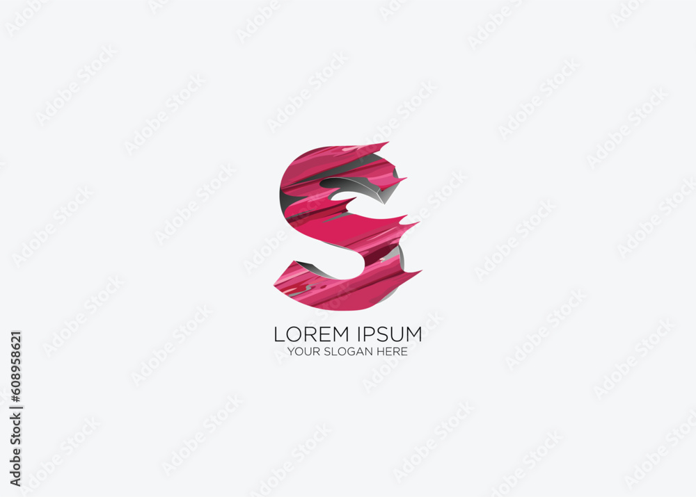 S letter logo with modern illustrations, suitable for your company's ...