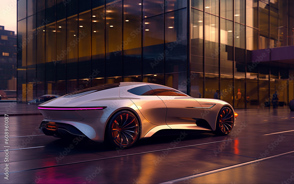 Future concept car, The body design is characterized by its ...