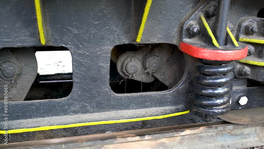 Coolant leak at the train - breakdown. Train Car Undercarriage ...