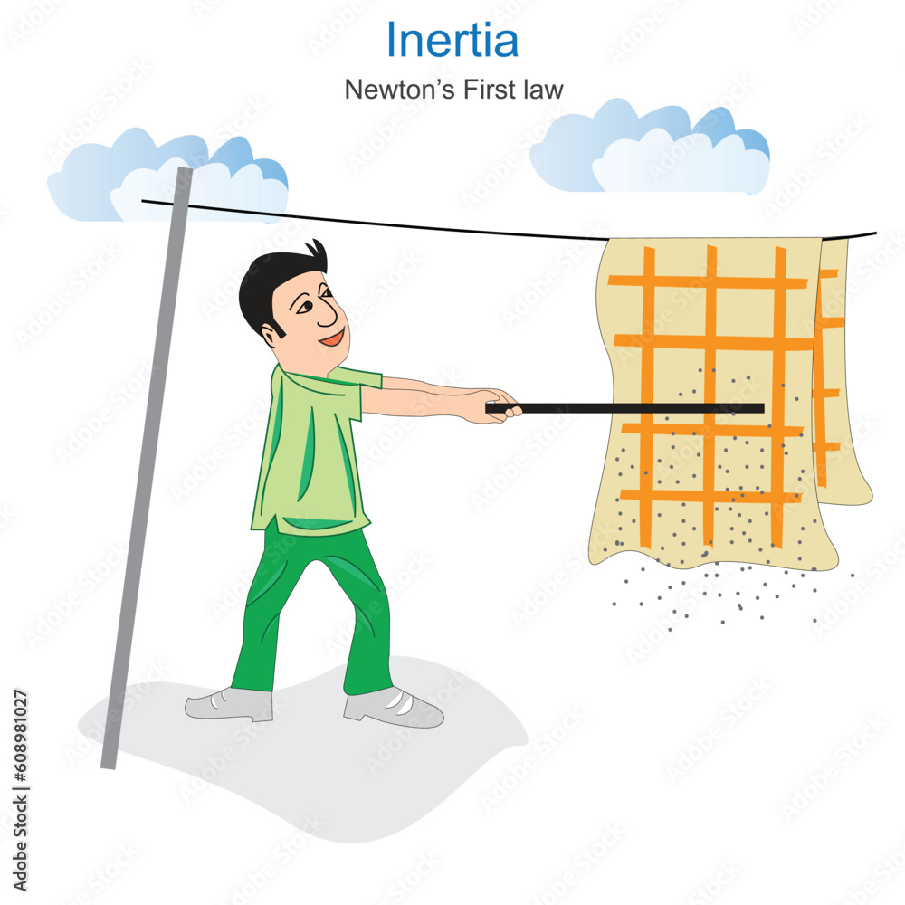 Inertia it is the tendency of objects to keep moving in a straight line ...