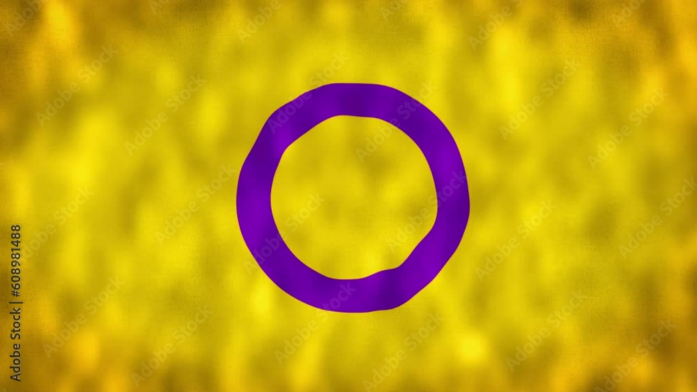 Intersex Flag. Intersex flag is waving. Pride flag background 3d ...