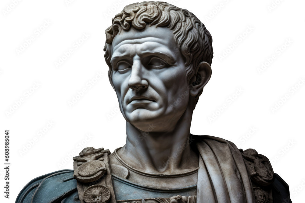 Illustrator of Julius Caesar Statue. Gaius Julius Caesar was a Roman ...