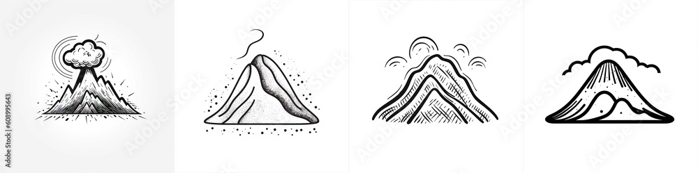 The icon is made in a minimalist black and white design, the focus of ...