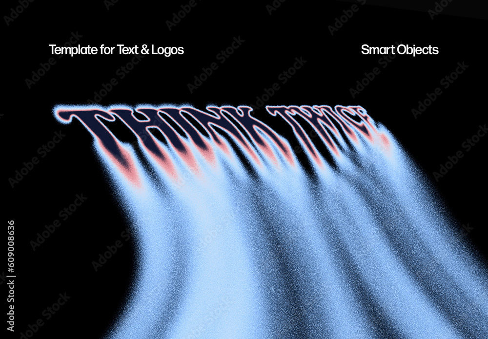 Dissolving Waves Text Effect Mockup Stock Template | Adobe Stock