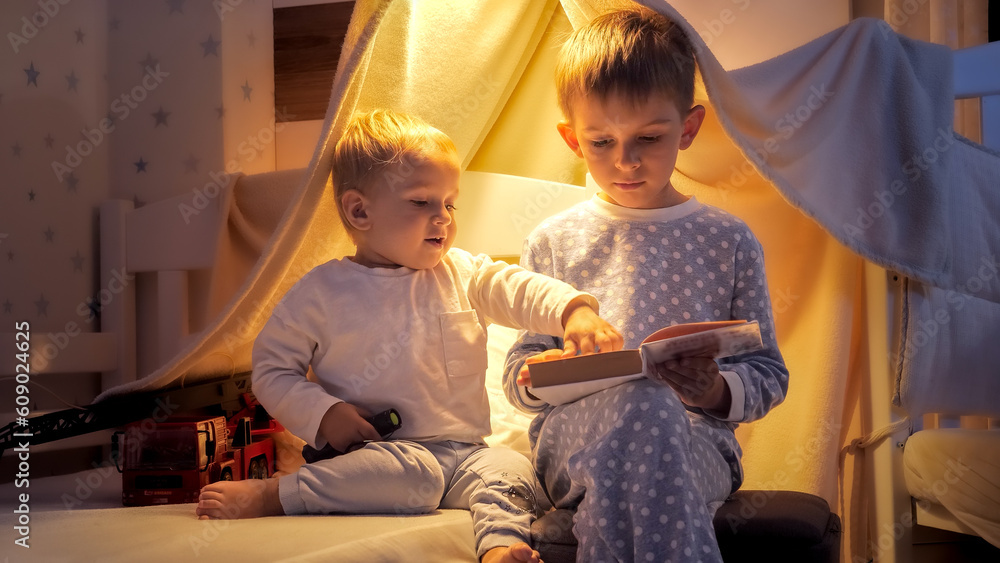 Kids In Pajamas Reading Books