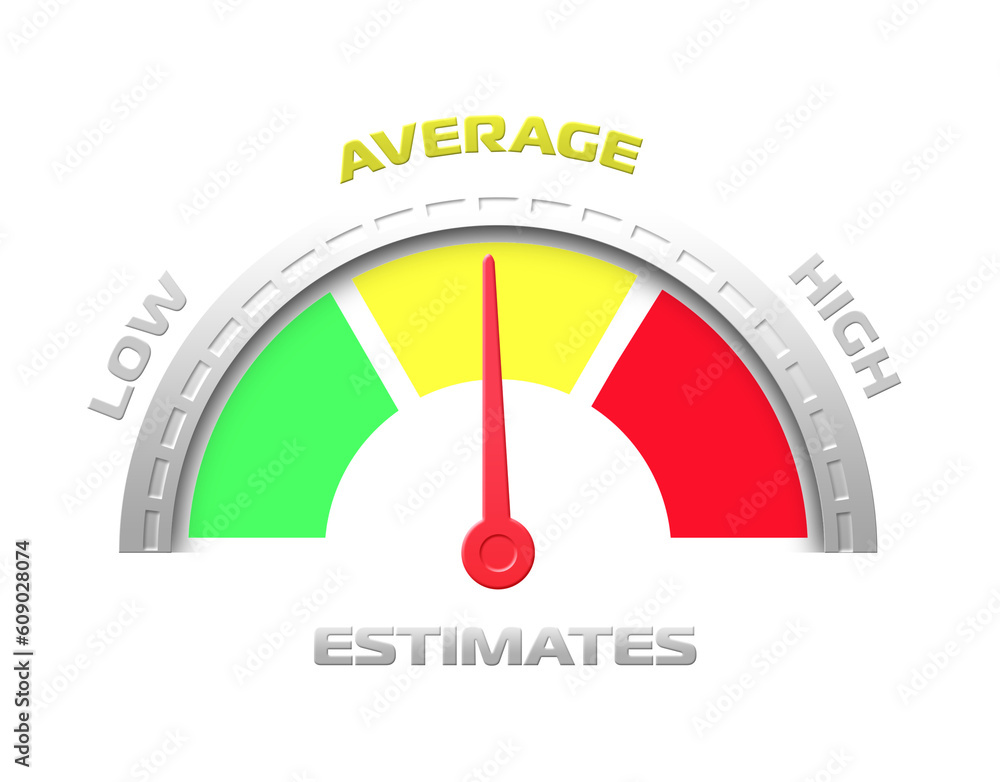 Ilustracja Stock: rating level indicator icon (low, medium, high), the ...