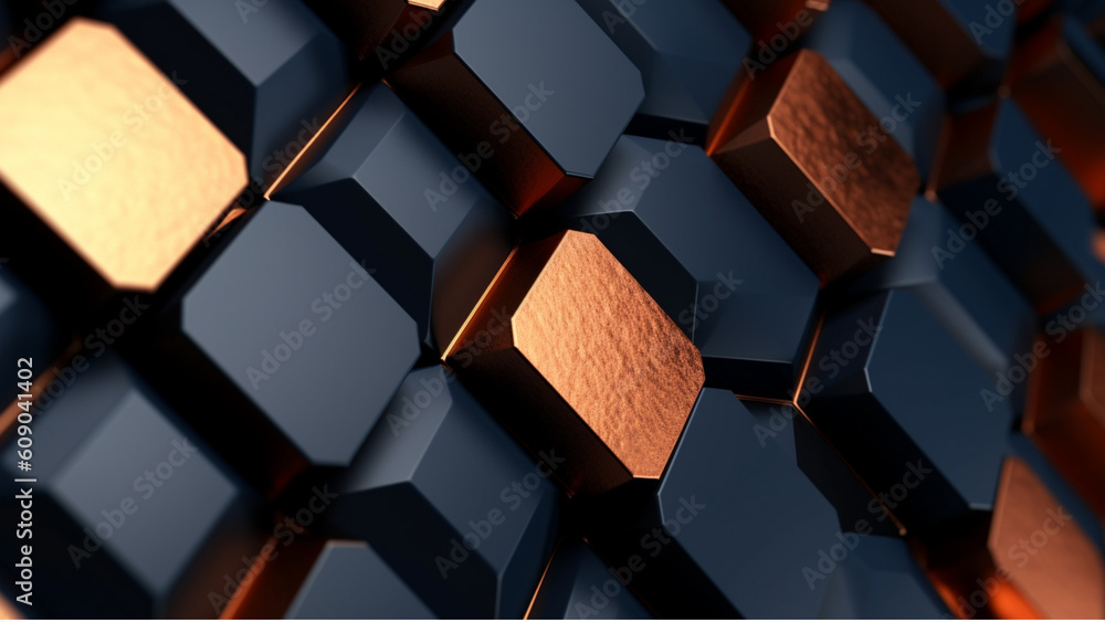abstract black hexagon backgrounds, in the style of rendered in unreal ...