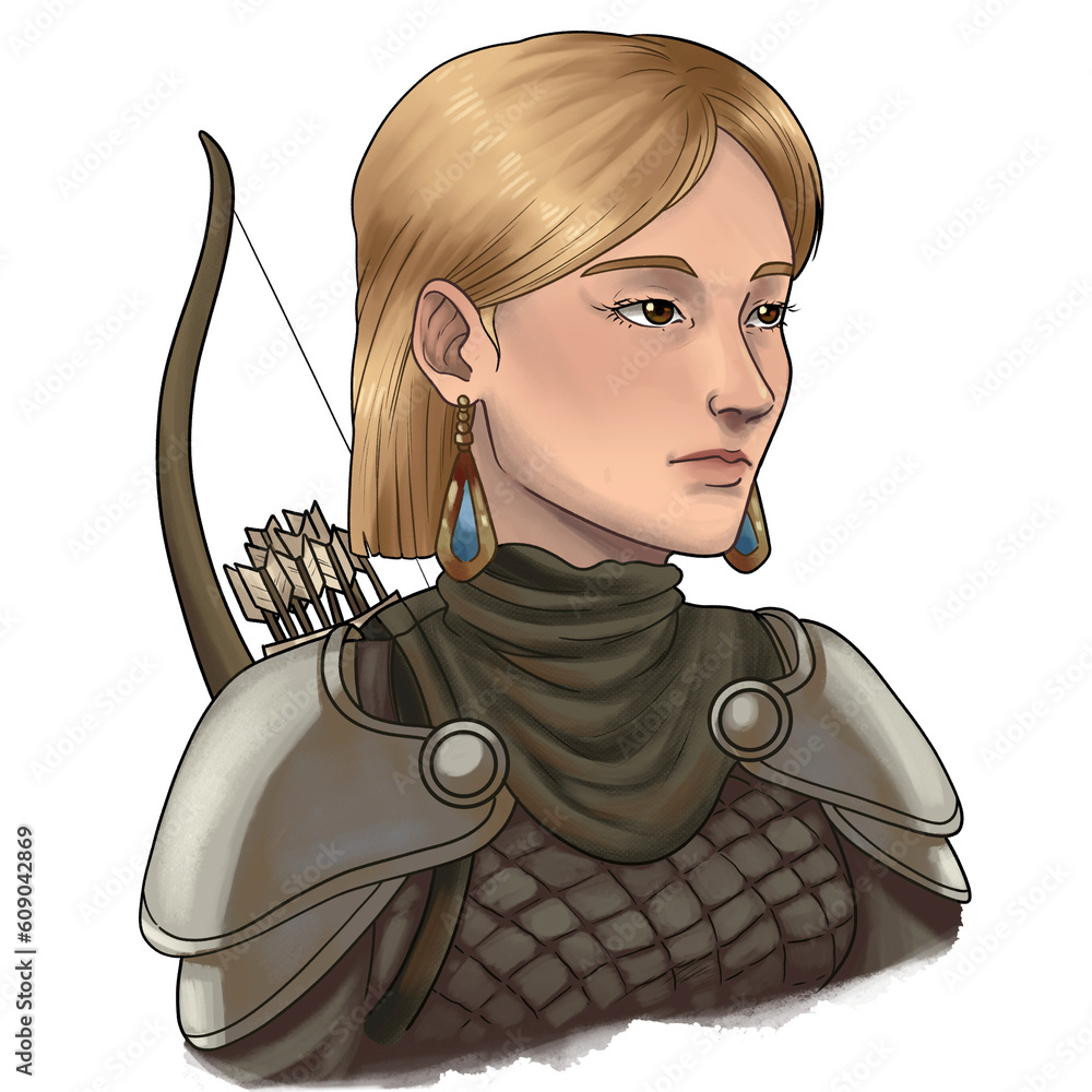 PNG transparent background fantasy character illustration. Female human ...