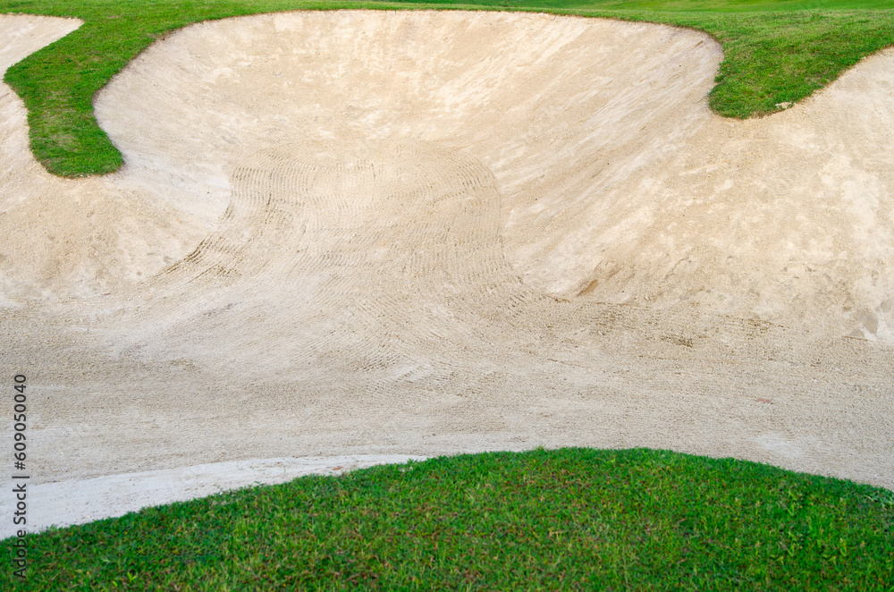 Golf course sand pit bunker aesthetic background,Used as obstacles for ...