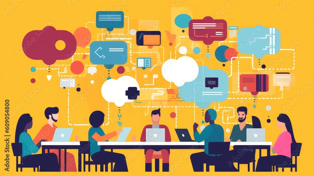 Internal communication: Images depict effective communication ...