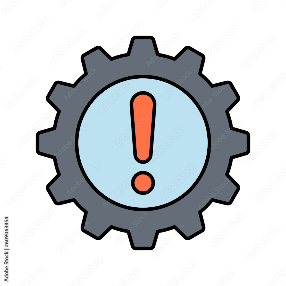 Technical problem icon. Process or failure icon in applications ...
