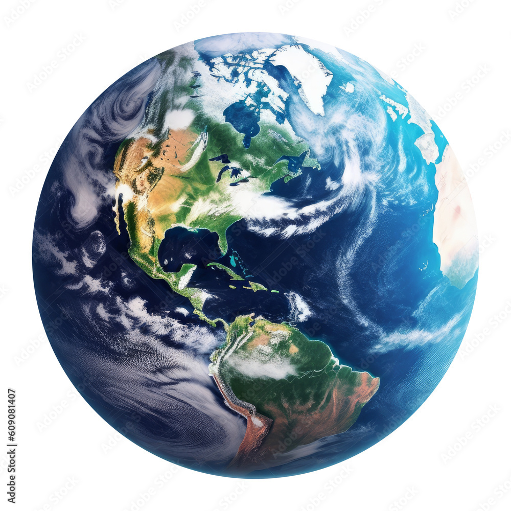 Earth planet isolated on transparent background. Generative AI Stock ...